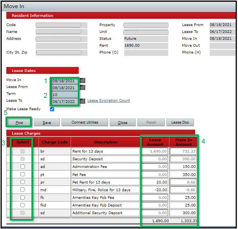 Move In Yardi Voyager